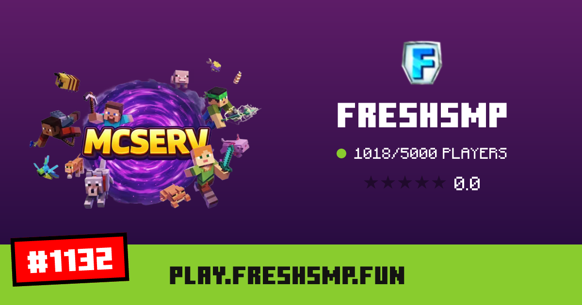 FreshSMP - IP, players and Minecraft server info