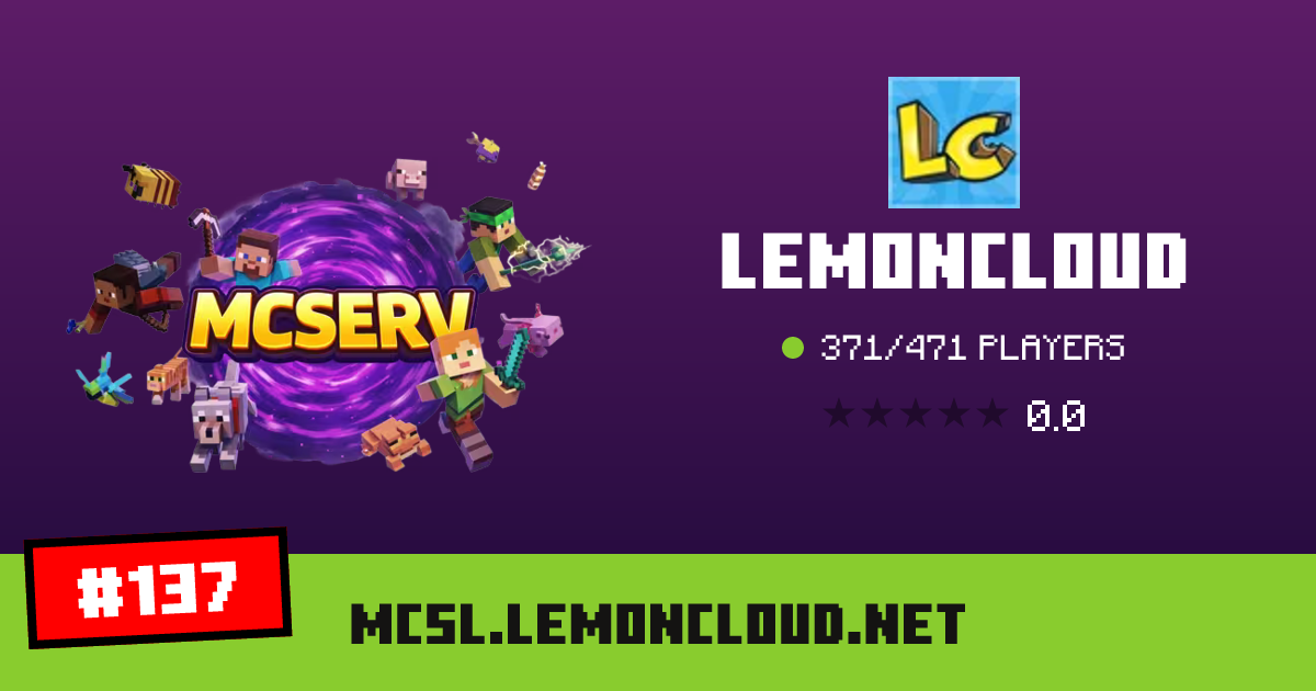 LemonCloud - IP, players and Minecraft server info
