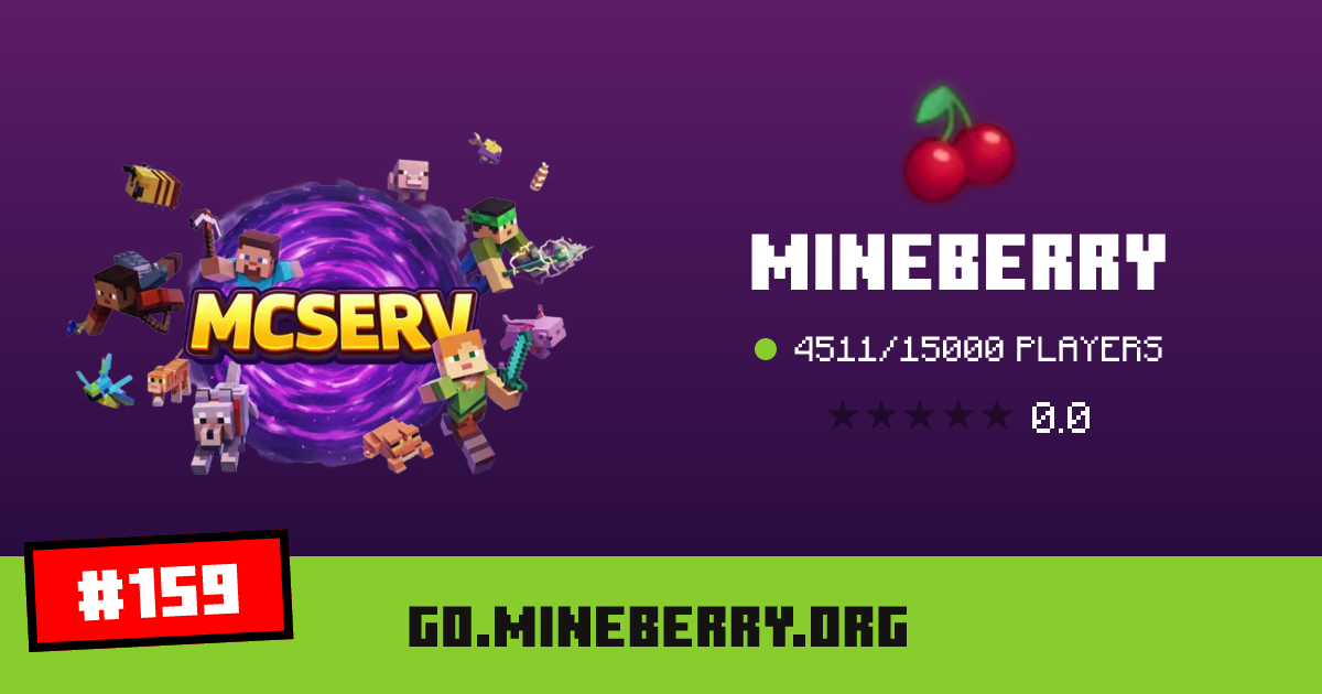 MineBerry - IP, players and Minecraft server info